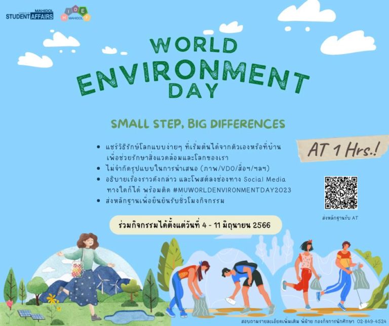 Small Step, Big Differences | กองกิจการนักศึกษา มหาวิทยาลัยมหิดล